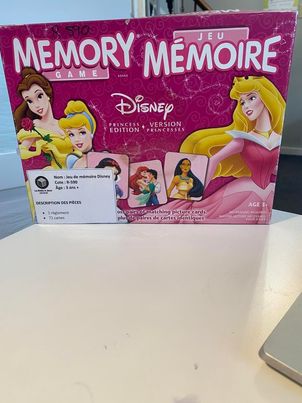 Jeu de Mémoire Disney Édition Princess - La boîte à jeux